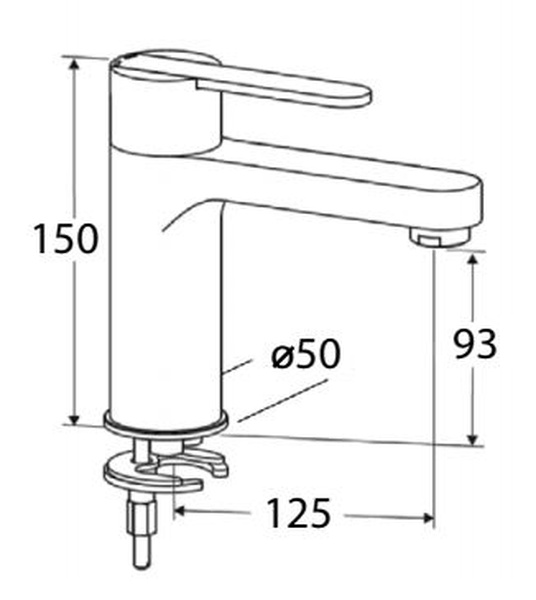 Francis Pegler Strata Mono Basin Mixer Inc Click Waste 4K6001