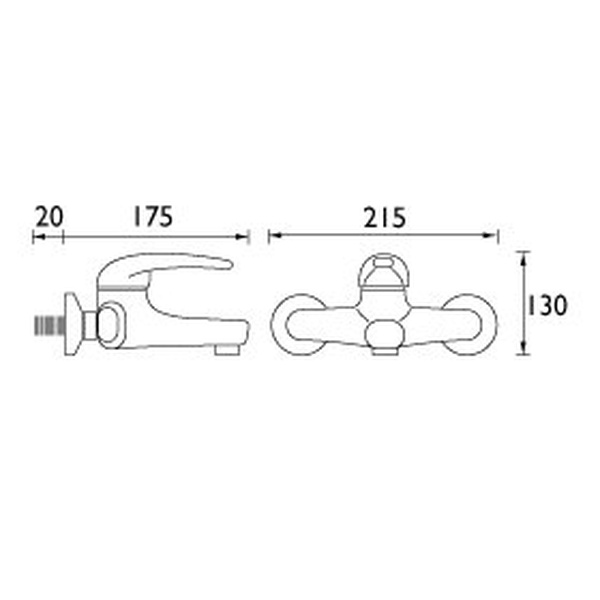 Bristan Java wall mounted bath filler (J WMBF C) Bristan Java wall mounted bath filler (J WMBF C)