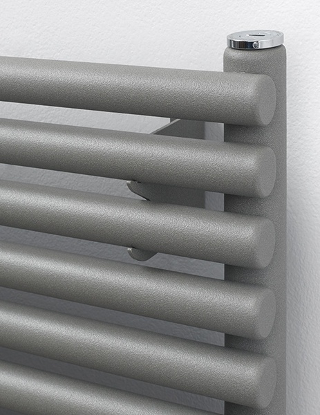 MHS Rads 2 Rails Battersea Single Panel Horizontal Textured Grey ...