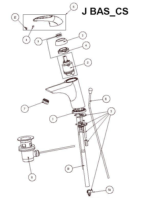 Bristan Java Basin mixer with clicker waste (J BAS C)